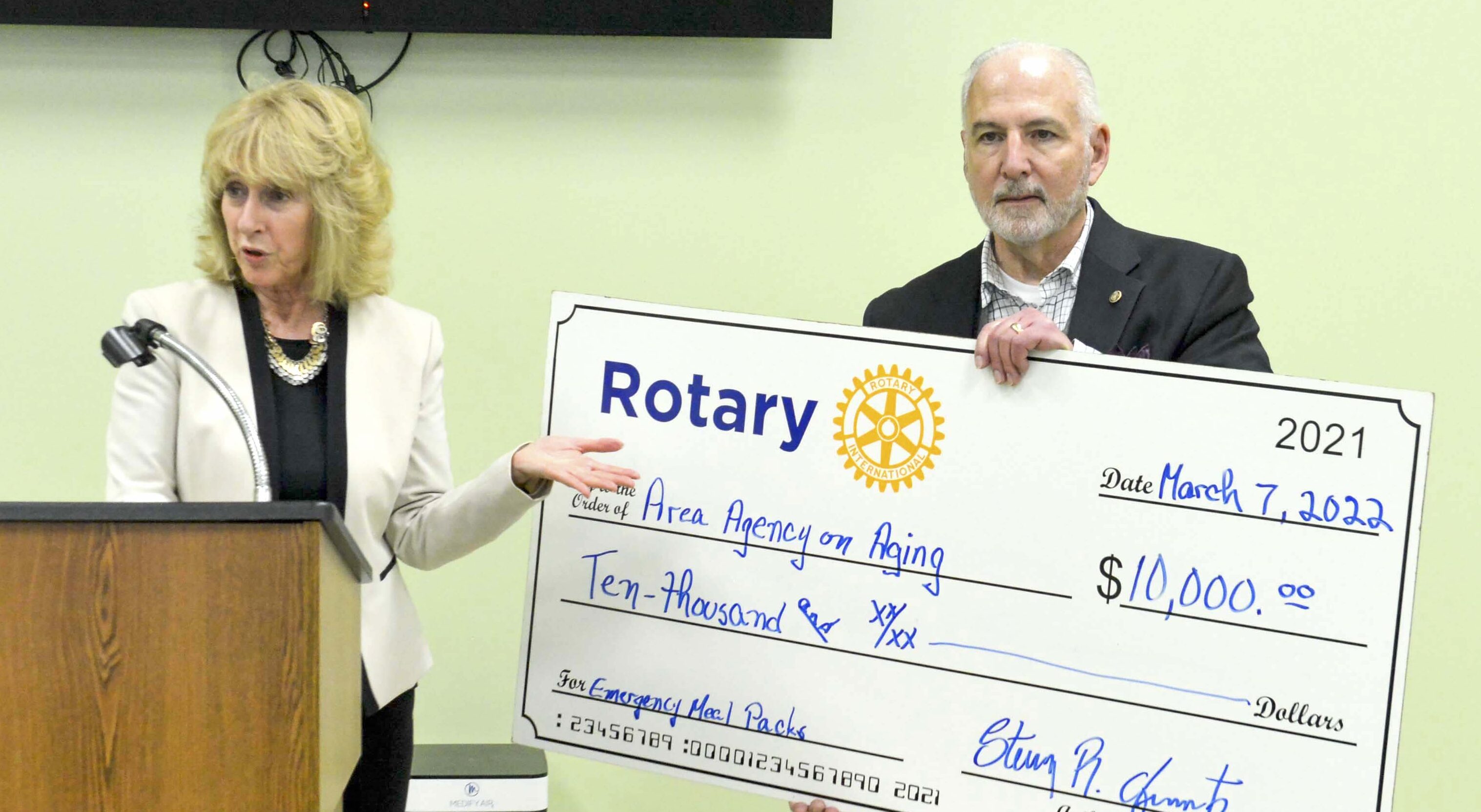 Rotary donation helps feed seniors during severe weather - Mon Valley ...