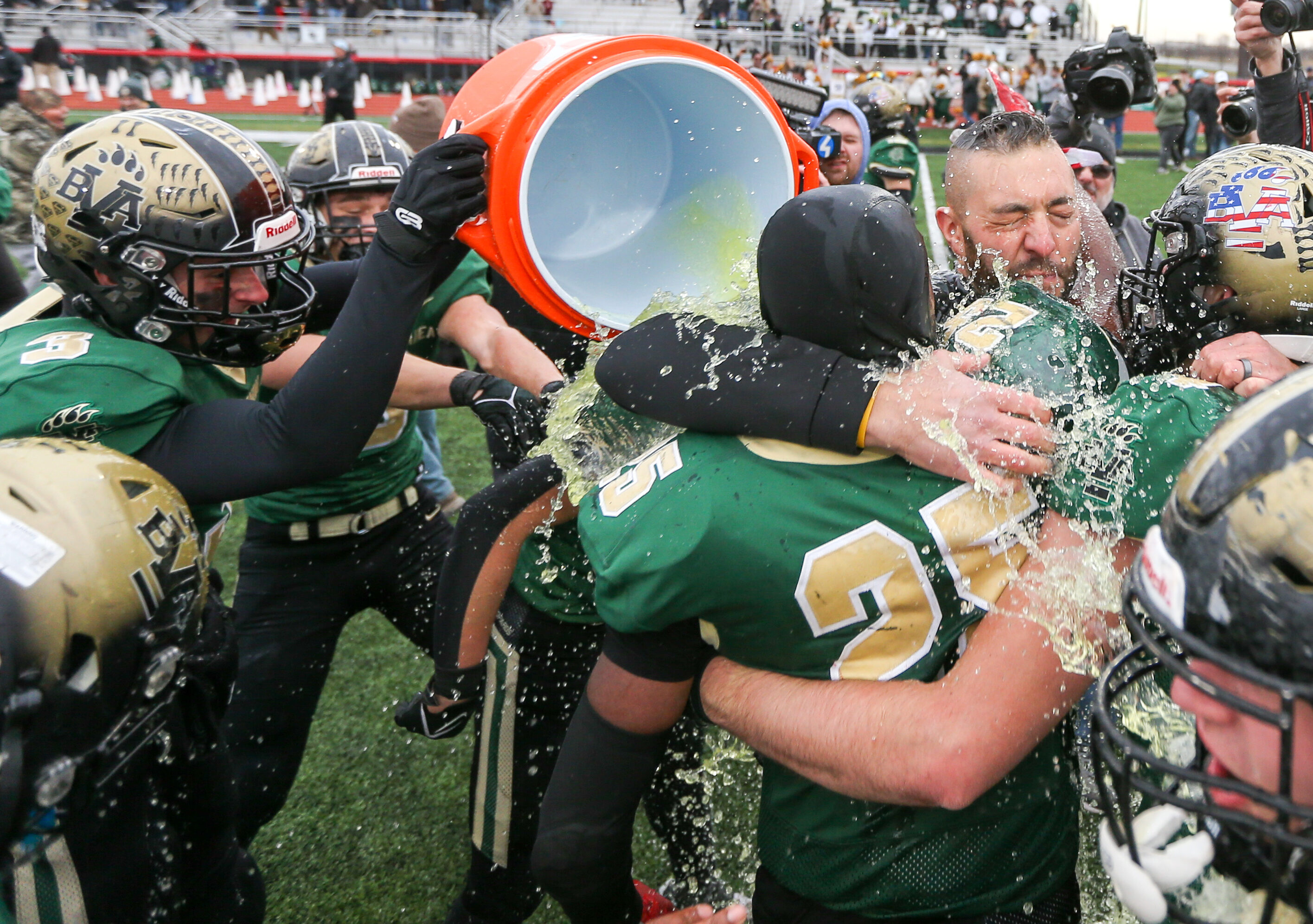 Gatorade celebration for state champs - Mon Valley Independent