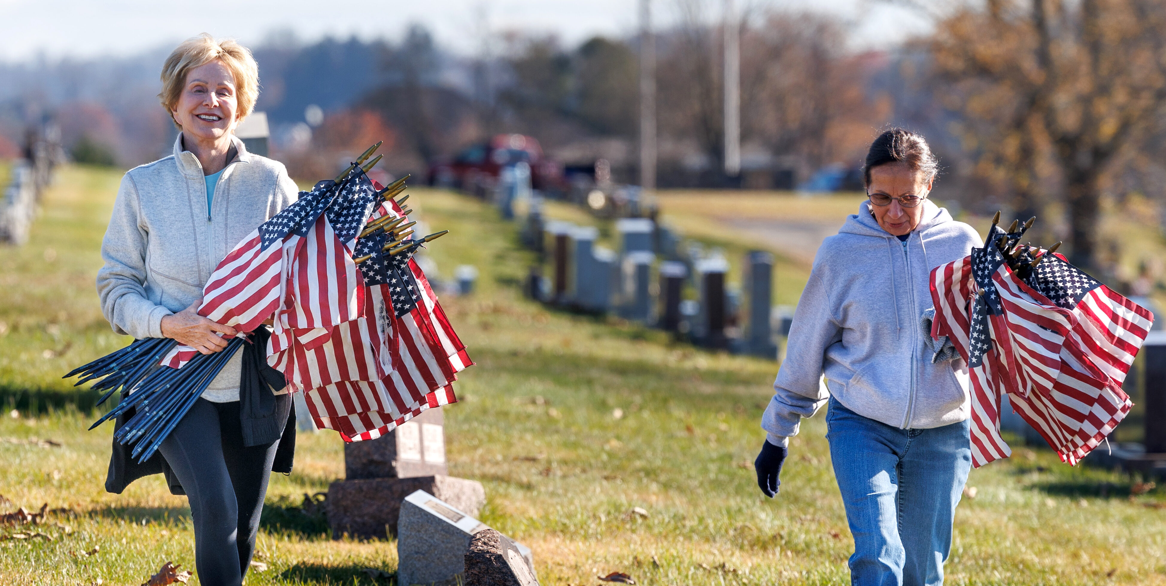 Volunteers collect flags from veterans’ graves - Mon Valley Independent