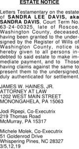 Public Notices - March 19, 2024 - Mon Valley Independent