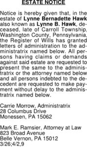 Public Notices - April 2, 2024 - Mon Valley Independent