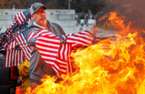 Veterans dispose of flags in traditional burning ceremony - Mon Valley ...