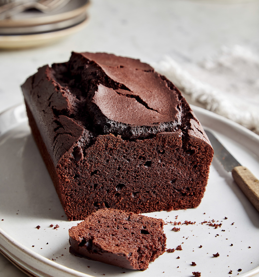 Two types of chocolate give this elegant loaf cake deep flavor for a ...