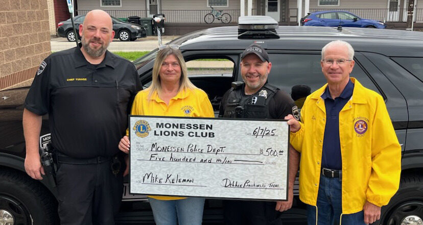 Monessen Lions present donation for Kelemen memorial tournament - Mon ...