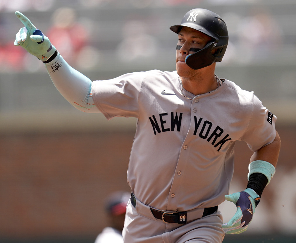 Judge ties A-Rod on Yankees’ all-time home run list at 351 - Mon Valley ...