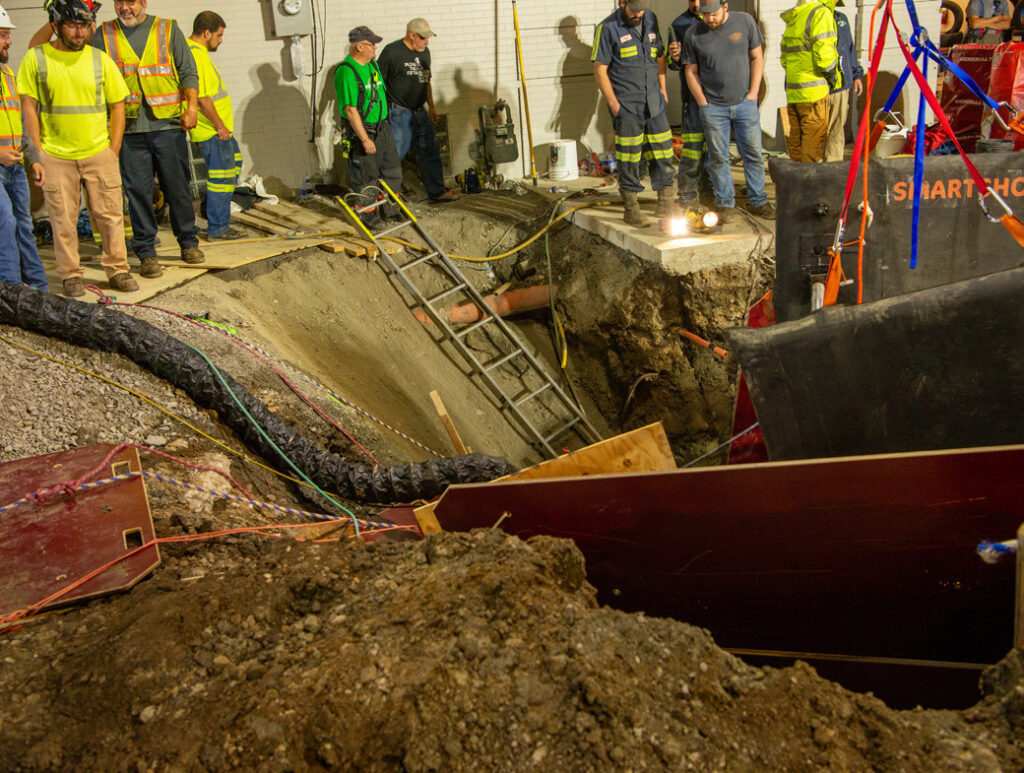 Officials: No permits obtained for work at site where trench collapsed ...